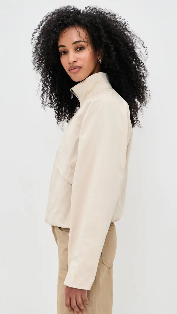 Joe's Jeans Zip-up Bubble Hem Jacket - Stone