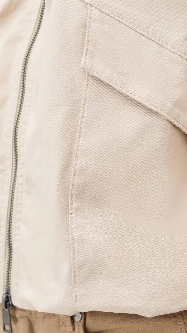 Joe's Jeans Zip-up Bubble Hem Jacket - Stone