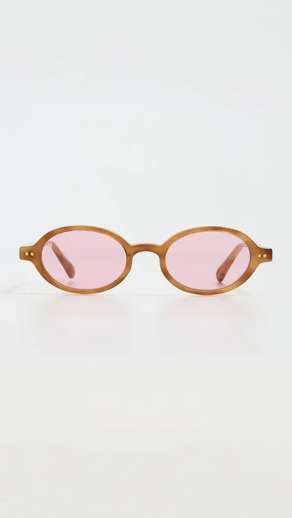 JIMMY FAIRLY Elvie Oval Frame Sunglasses - Brown