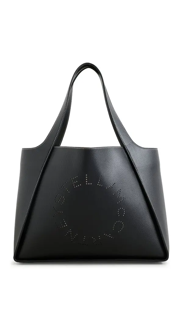 Stella McCartney Logo Embossed Tote Bag - Black