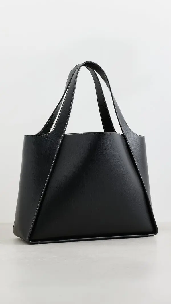 Stella McCartney Logo Embossed Tote Bag - Black