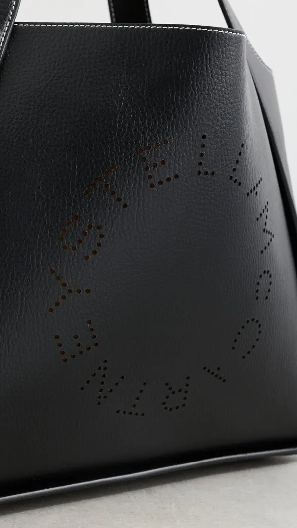 Stella McCartney Logo Embossed Tote Bag - Black