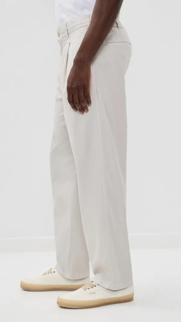 ALEX MILL Pleated Pull On Pants In Lightweight Chino