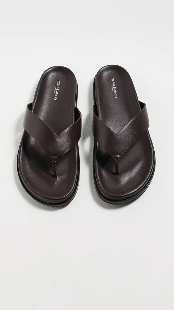 TONY BIANCO Loop Thong Sandals - Choc