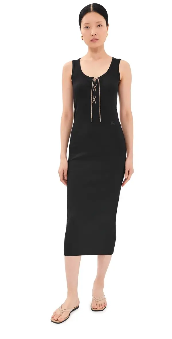 Burberry Carlotta Ribbed Midi Dress