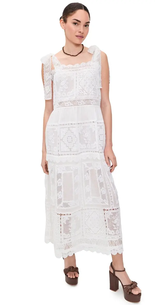 Zimmermann Aster Lace Trim Maxi Slip Dress
