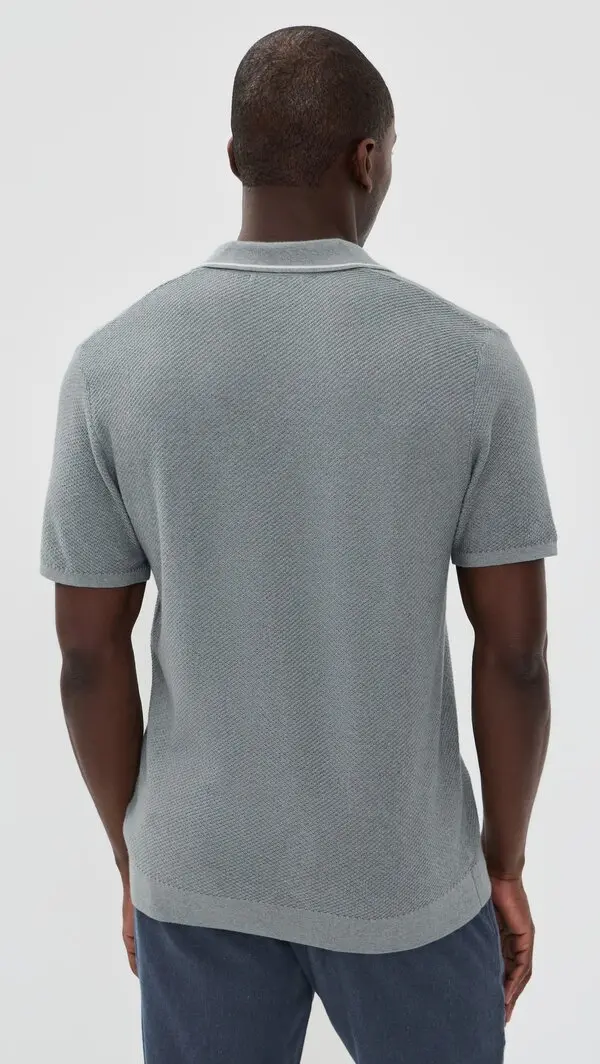Marine Layer Greyson Sweater Polo - Slate