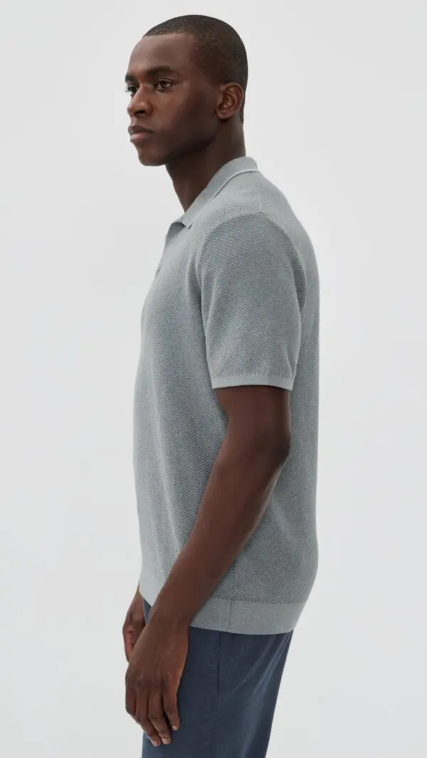 Marine Layer Greyson Sweater Polo - Slate