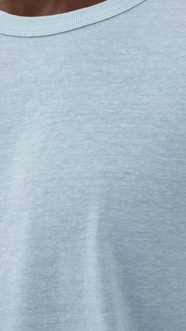 Marine Layer Relaxed Hemp Cotton Tee - Soft Chambray