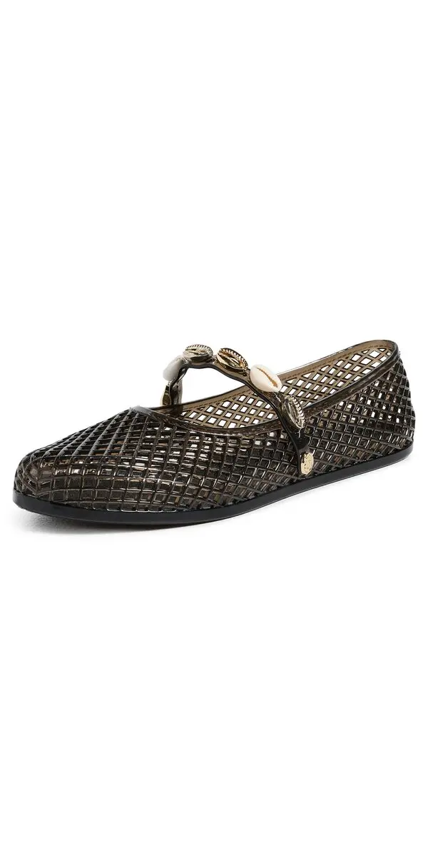 ANCIENT GREEK SANDALS Iro Jelly Flats - Black