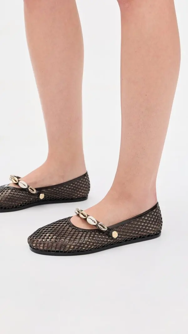 ANCIENT GREEK SANDALS Iro Jelly Flats - Black