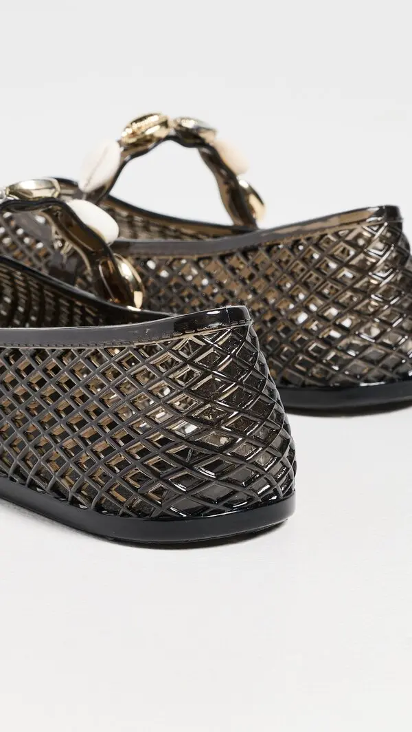 ANCIENT GREEK SANDALS Iro Jelly Flats - Black