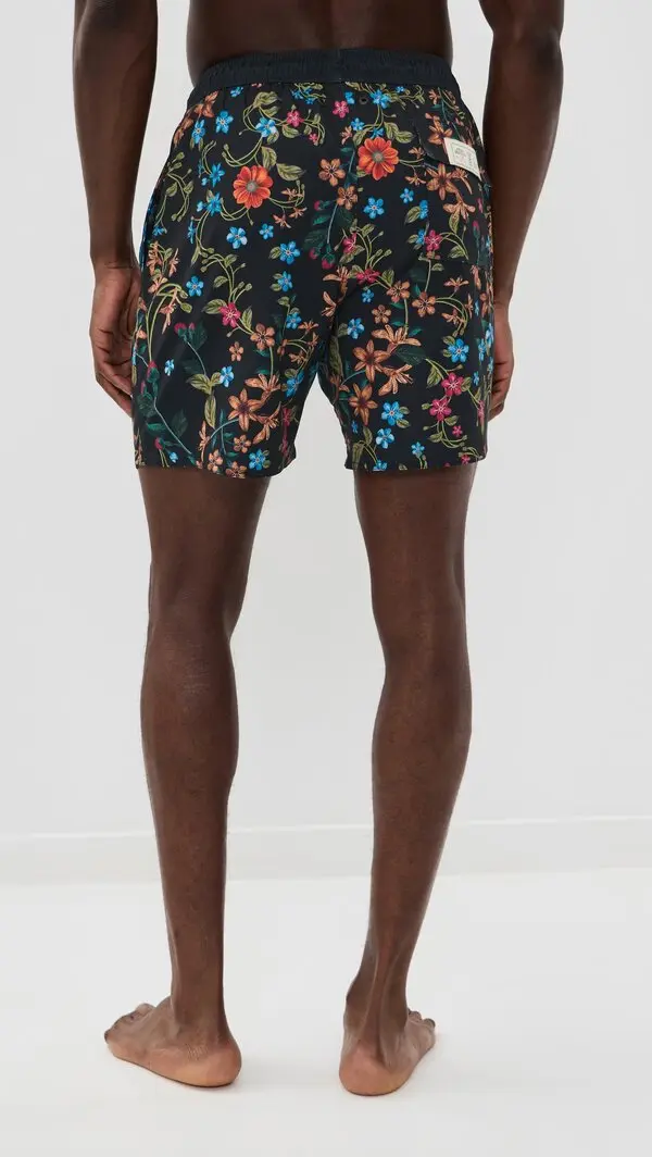 Agua Bendita Floral Print Swim Trunks - Multicolor