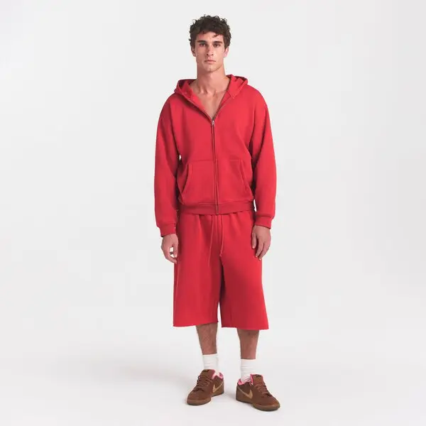 SKIMS Relaxed Long Fleece Lounge Shorts