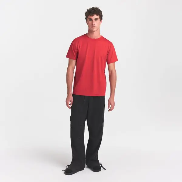 SKIMS Classic Crewneck | Red | Medium | Heavyweight Cotton - Washed Red