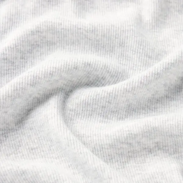 SKIMS Rib T Shirt | Grey | Small | Cotton - Light Heather Grey