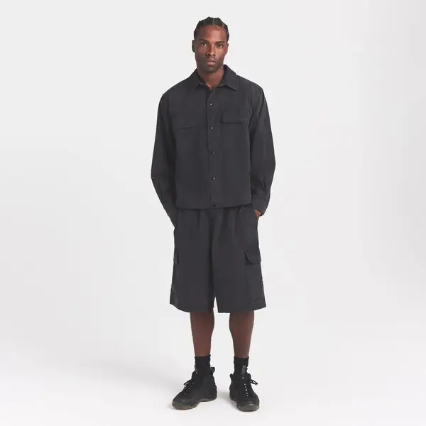 SKIMS Relaxed Shirt | Black | | Woven - Onyx
