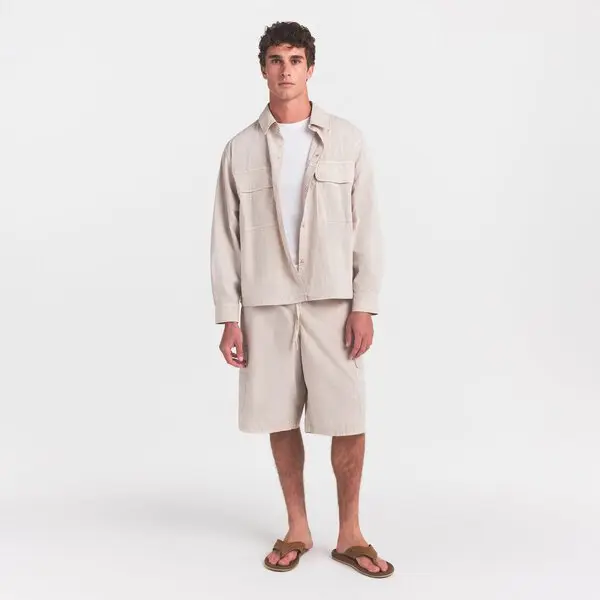 SKIMS Relaxed Shirt | Light Neutral | | Woven