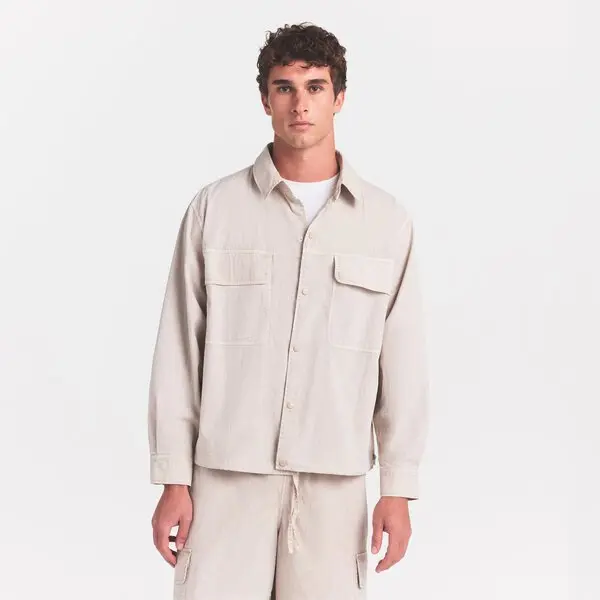 SKIMS Relaxed Shirt | Light Neutral | | Woven