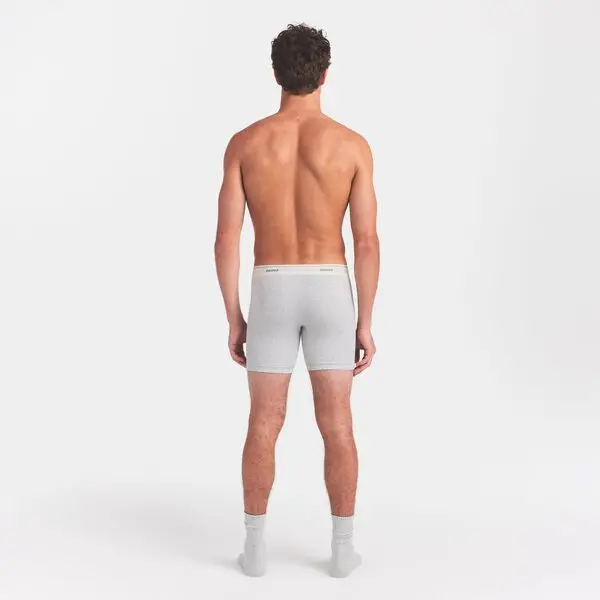 SKIMS Rib 5" Boxer Brief | Grey | | Cotton - Light Heather Grey