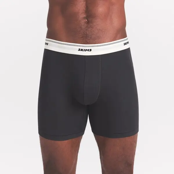 SKIMS Rib 5" Boxer Brief | Black | | Cotton