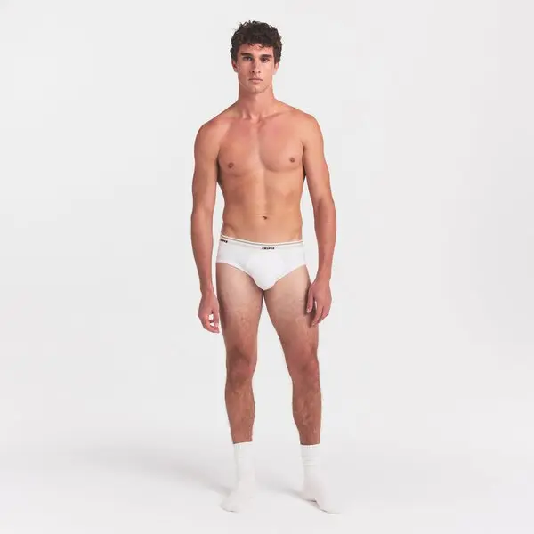 SKIMS Rib Brief | White | | Cotton - Chalk
