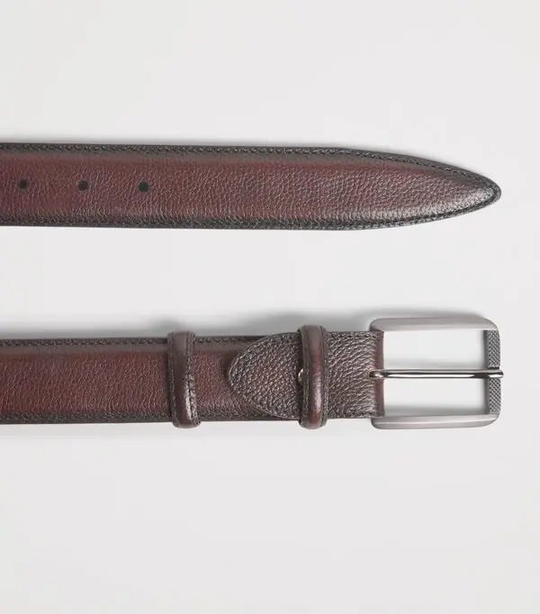 ELLIOT RHODES Grained Leather Belt