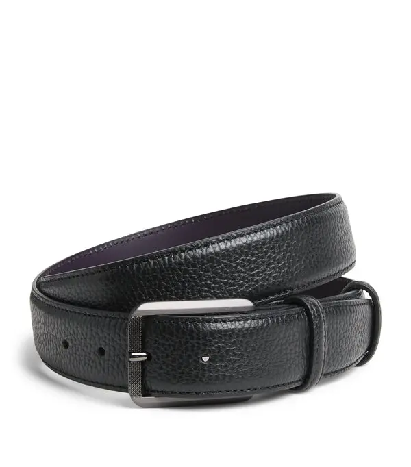ELLIOT RHODES Grained Leather Belt - Black