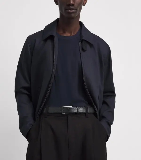 ELLIOT RHODES Grained Leather Belt