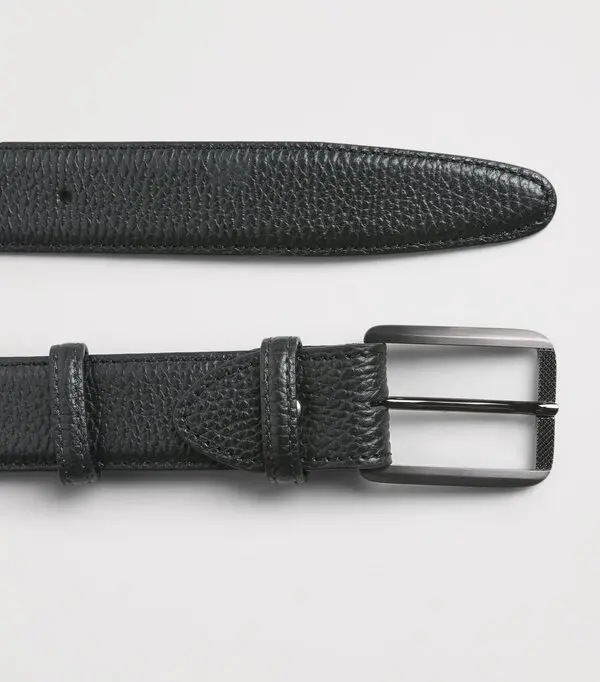 ELLIOT RHODES Grained Leather Belt