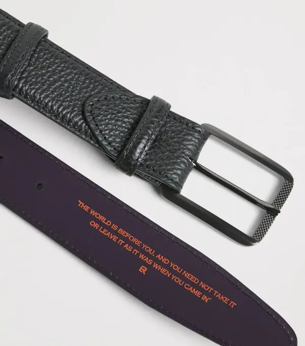 ELLIOT RHODES Grained Leather Belt