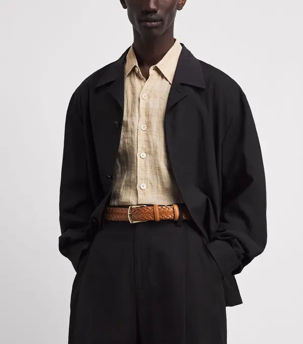 ELLIOT RHODES Leather Braided Belt