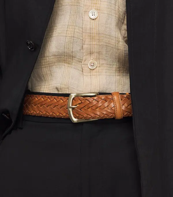 ELLIOT RHODES Leather Braided Belt