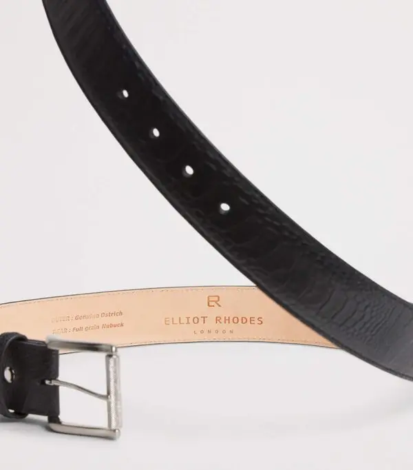ELLIOT RHODES Ostrich Leather Belt