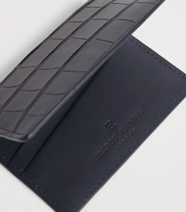 ELLIOT RHODES Crocodile Leather Card Holder