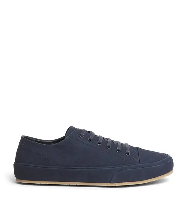 Brioni Stitch’n Turn Nubuck Leather Sneakers - Blue