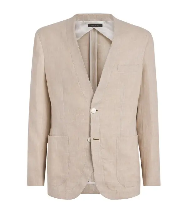Brioni Woven Jardigan Jacket - Nude
