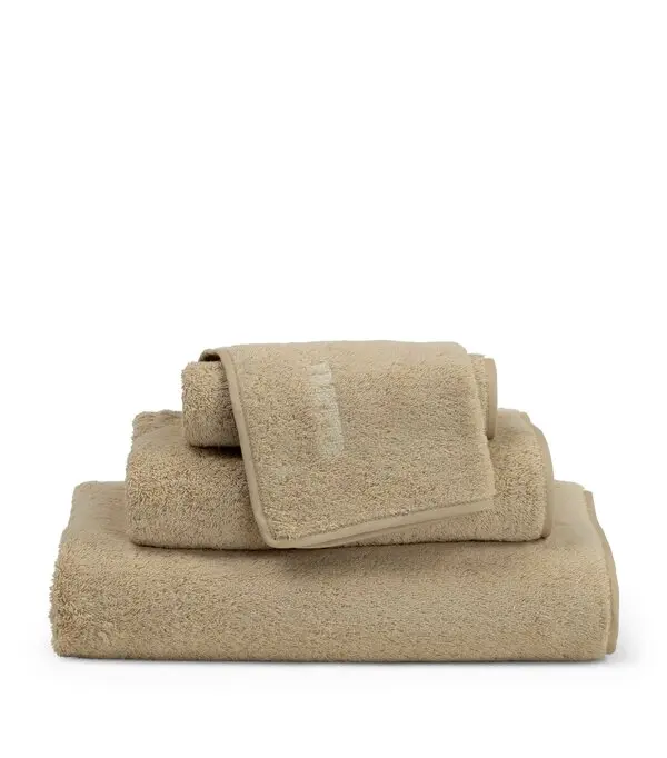 Frette Cotton Unito Wash Cloth - Beige