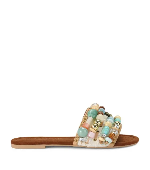 Kurt Geiger Beaded Southbank Sandals - White