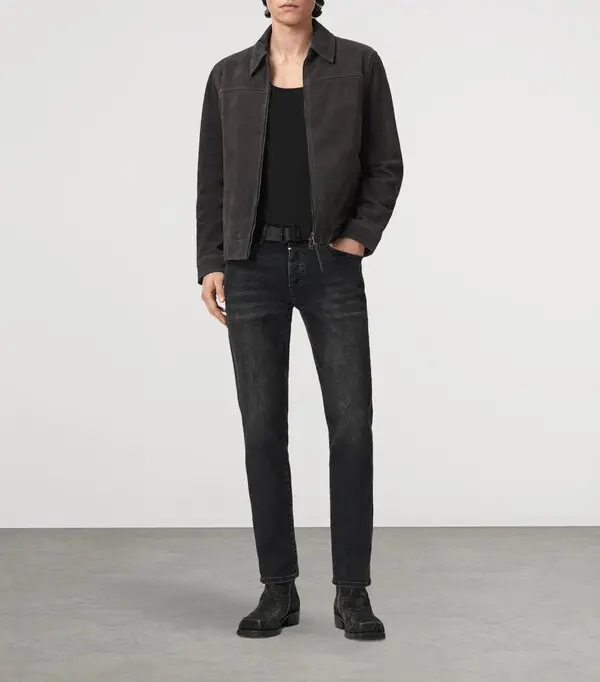 ALLSAINTS Rhone Suede Jacket - Grey