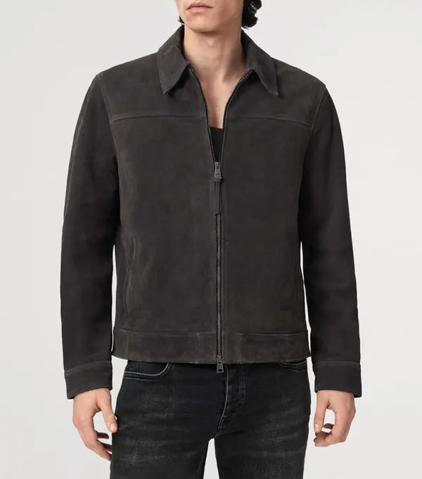 ALLSAINTS Rhone Suede Jacket - Grey