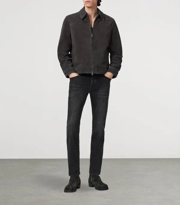 ALLSAINTS Rhone Suede Jacket - Grey