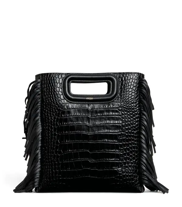 Maje Leather M Cross-body Bag - Black