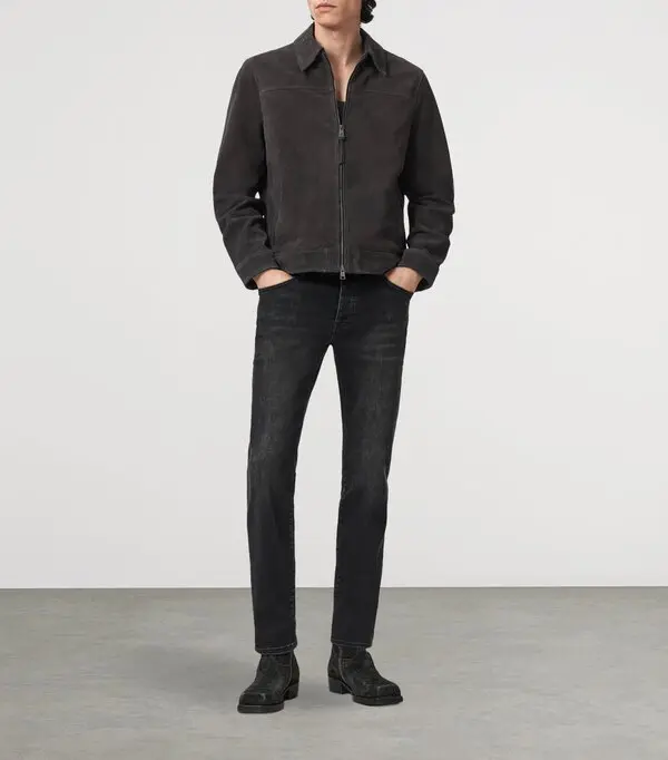 ALLSAINTS Rhone Suede Jacket - Grey