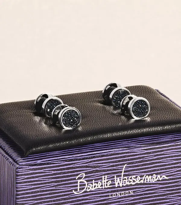 BABETTE WASSERMAN LONDON Crystal-embellished Moondust Cufflinks