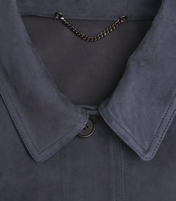 FIORONI CASHMERE Suede Bomber Jacket