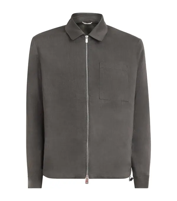 Marco Pescarolo Wool-linen Shirt Jacket
