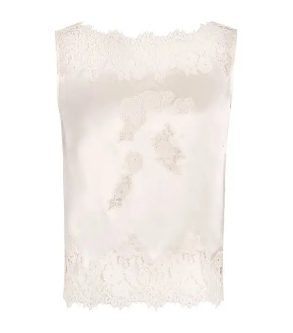 DÔEN Silk-lace Viviane Blouse - Ivory
