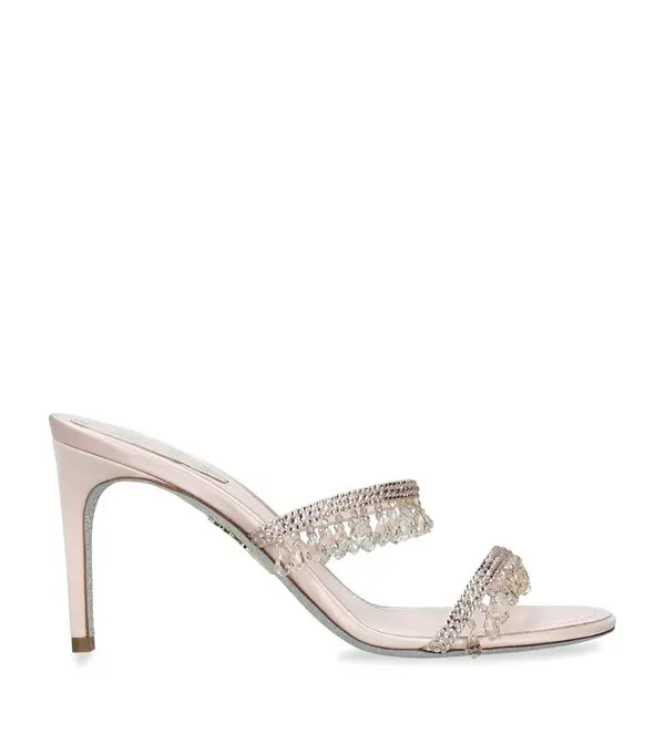 Rene Caovilla Chandelier 80 Heeled Mules - Pink