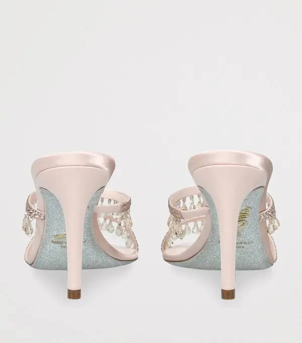 Rene Caovilla Chandelier 80 Heeled Mules - Pink